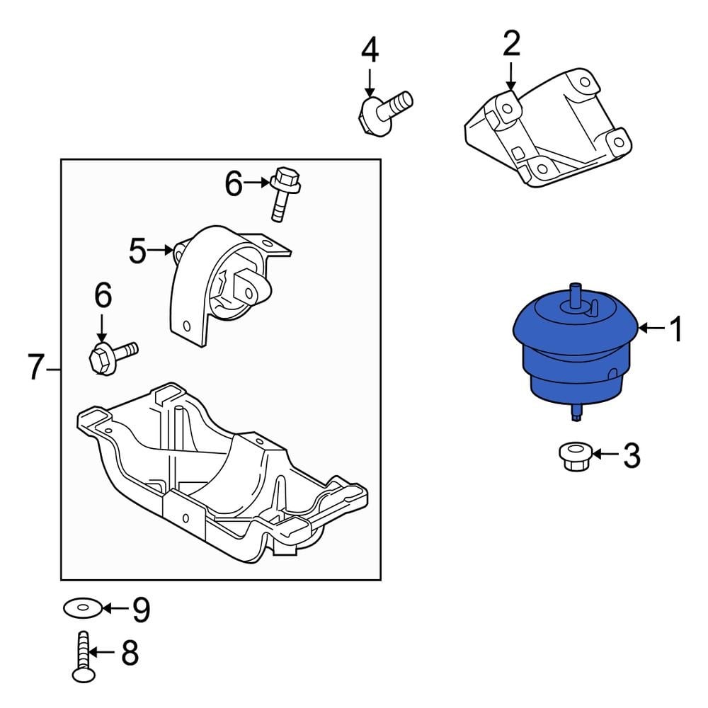 Jaguar OE C2P20052 - Front Engine Mount