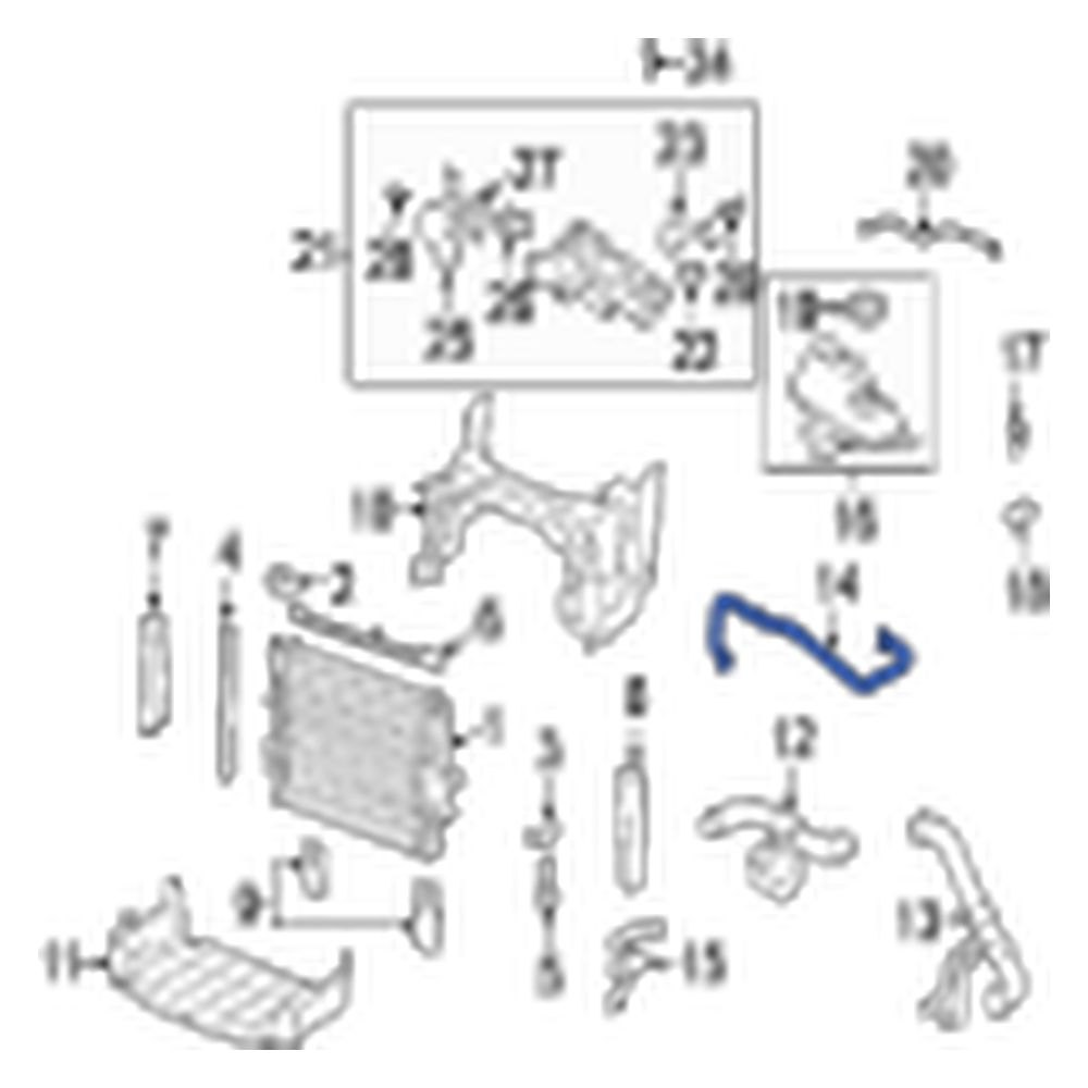 Jaguar OE C2Z3452 - Upper Radiator Coolant Hose