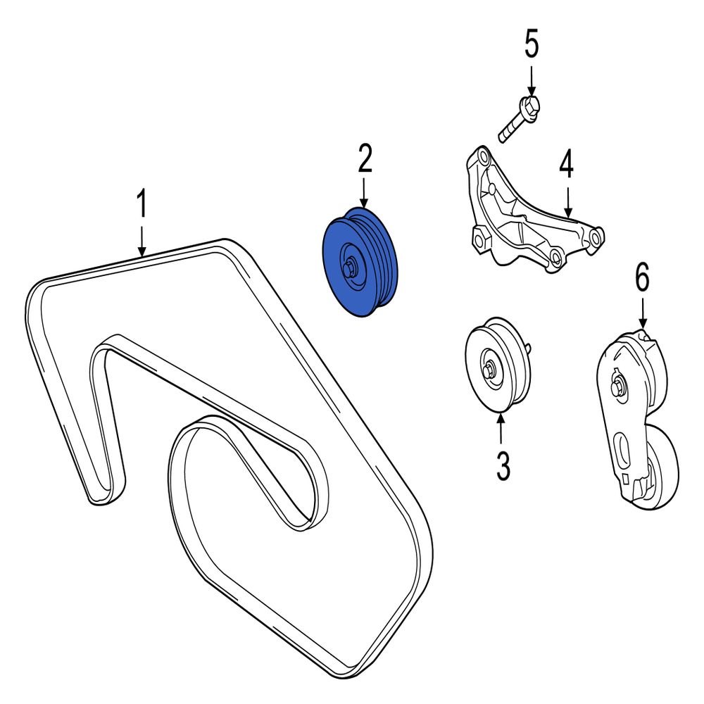 Jaguar OE C2D21156 - Accessory Drive Belt Idler Pulley