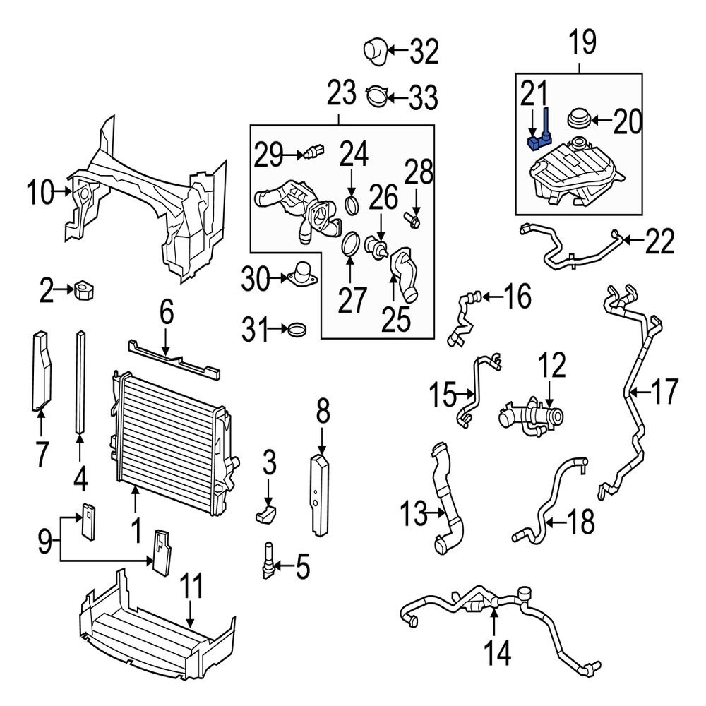 Jaguar OE C2Z6566 - Engine Coolant Level Sensor