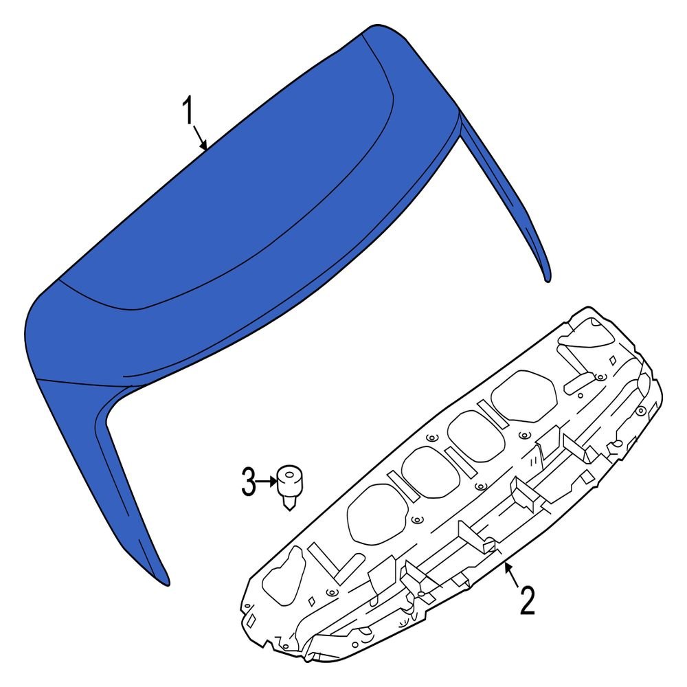 Jaguar OE T2H6236LML - Rear Spoiler