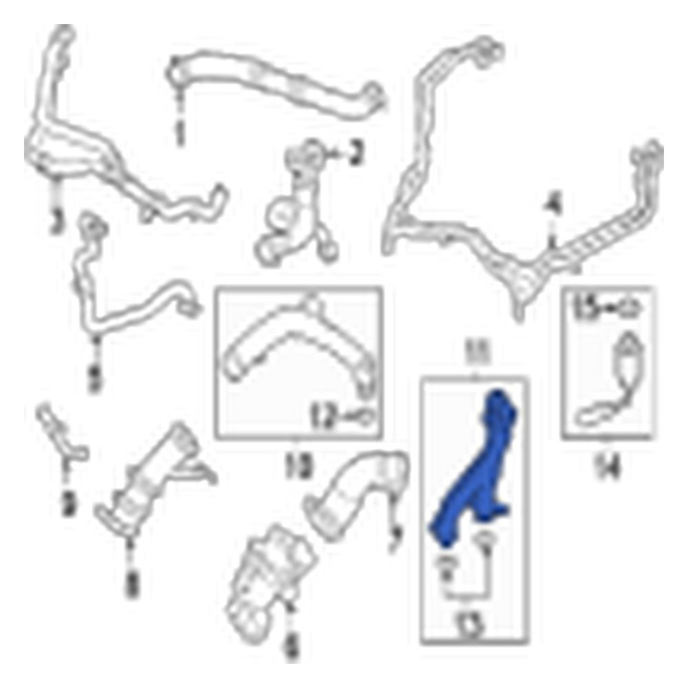 Jaguar OE AJ813865 - Engine Coolant Pipe