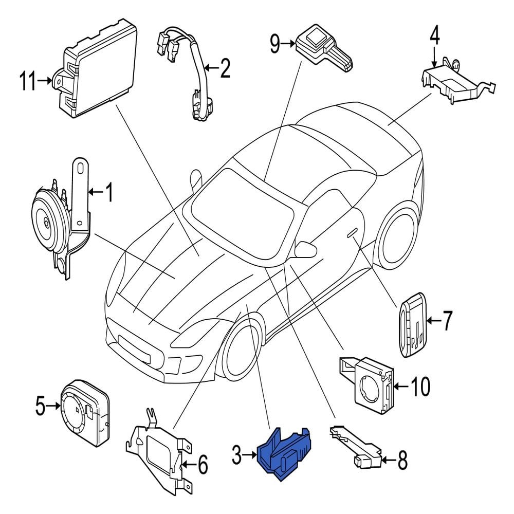 Jaguar OE C2D27159 - Hood Contact Switch