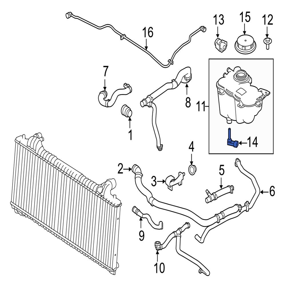 Jaguar OE C2Z6566 - Engine Coolant Level Sensor