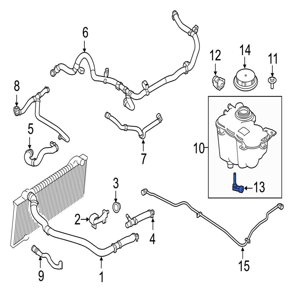 Jaguar OE C2Z6566 - Engine Coolant Level Sensor