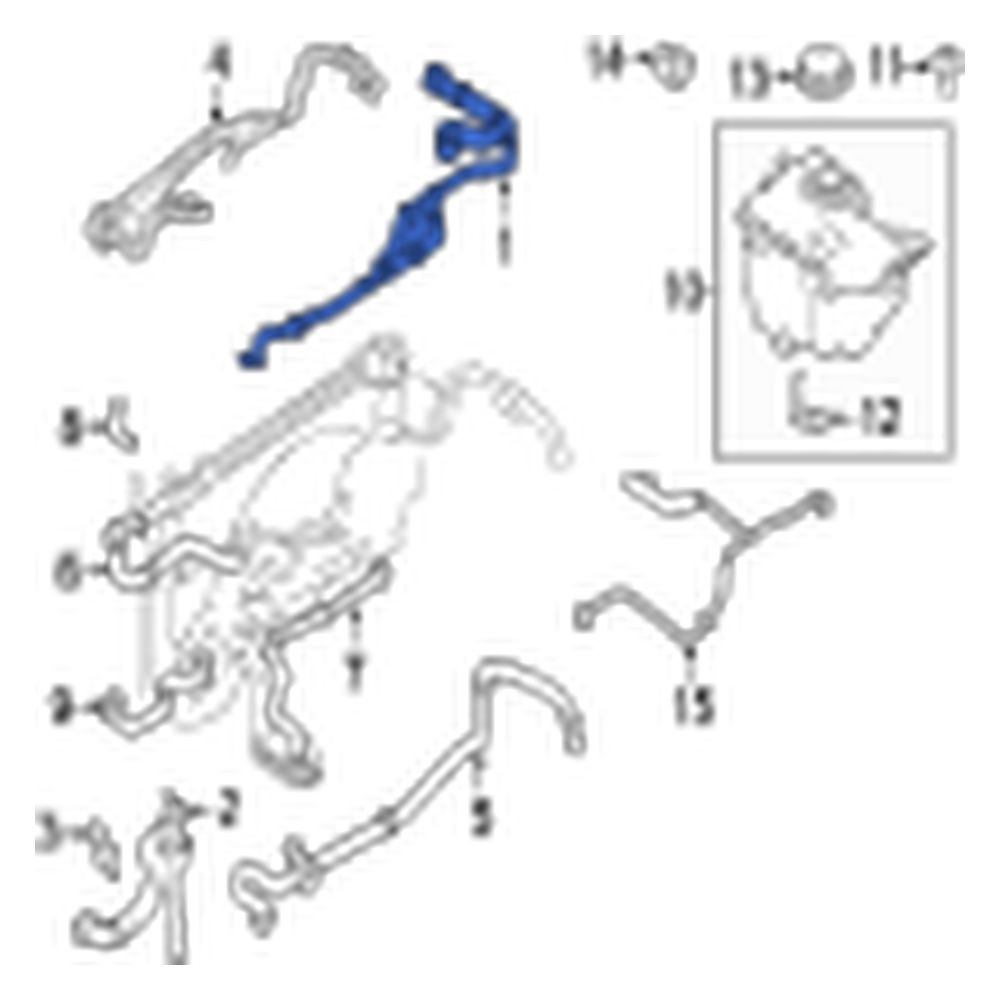 Jaguar OE T2H35980 - Upper Radiator Coolant Hose