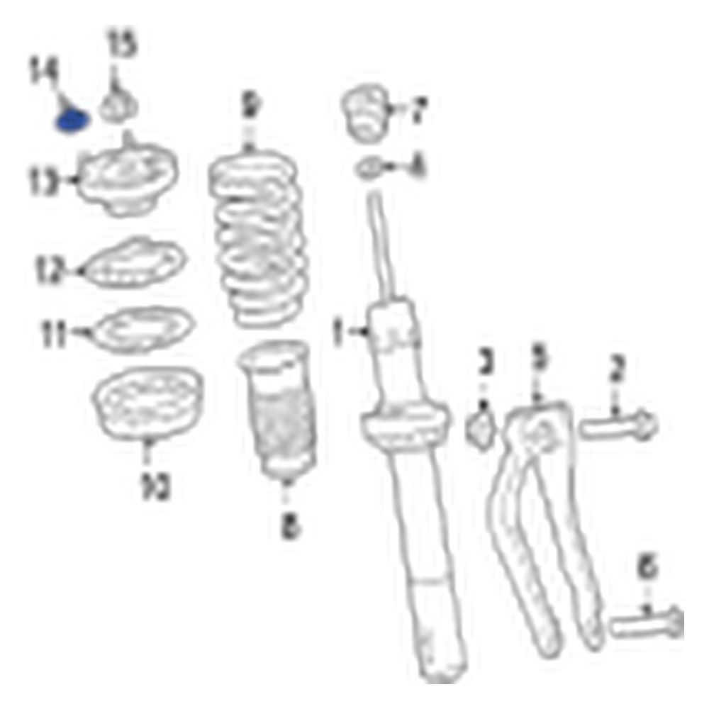 Jaguar OE C2D3039 - Suspension Strut Mount Nut