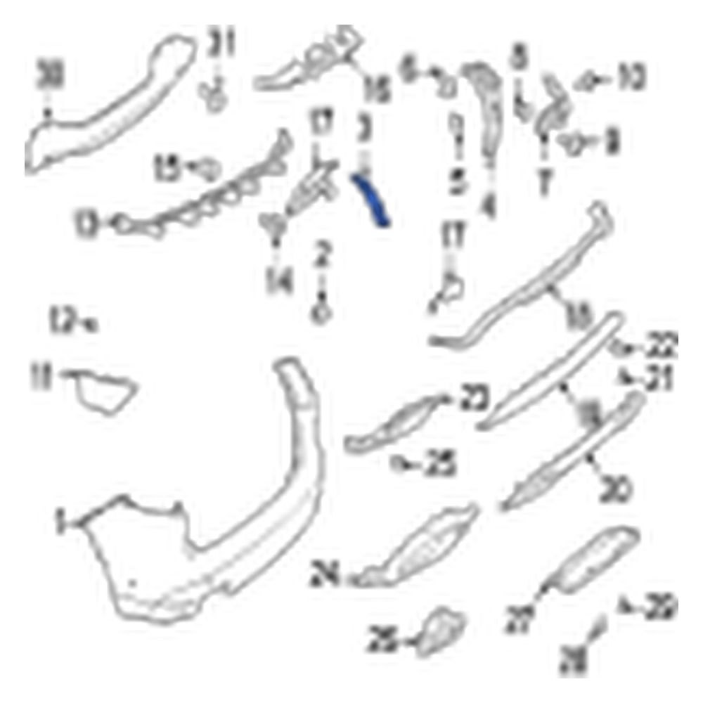 Jaguar OE T4A7401 - Rear Right Bumper Trim