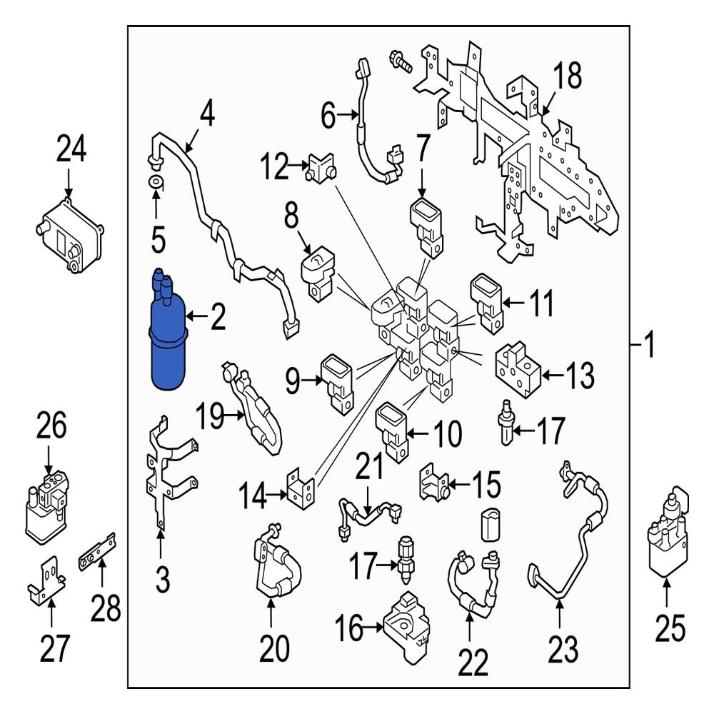 Jaguar OE T4K18353 - A/C Accumulator