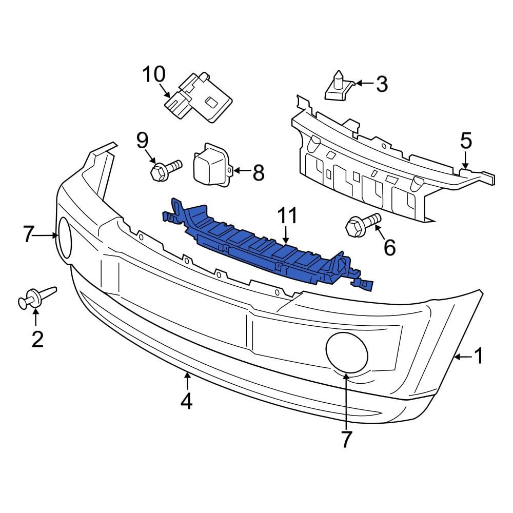 Jeep OE 68033747AA - Front Bumper Cover Support Rail Bracket