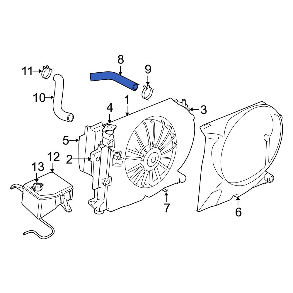 Jeep OE 55116866AA - Upper Radiator Coolant Hose