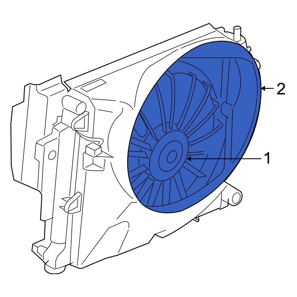 Jeep OE 55037969AB - Engine Cooling Fan Assembly