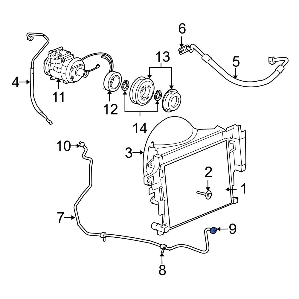Jeep OE 68100676AA - Front A/C Line O-Ring