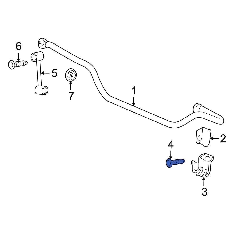 Jeep OE 6508668AA - Trailer Hitch Receiver Bolt