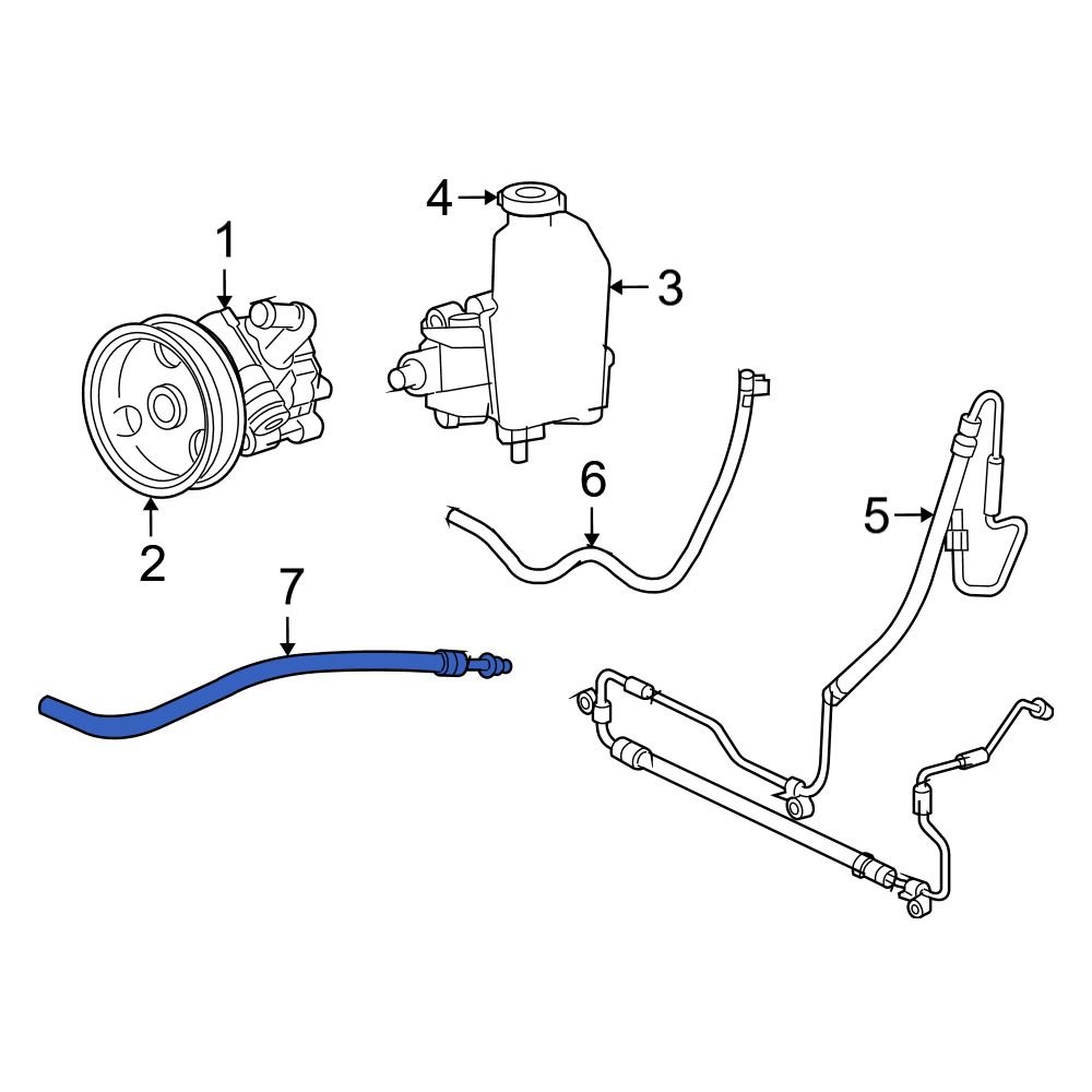 Jeep OE 52089318AD - Power Steering Return Hose