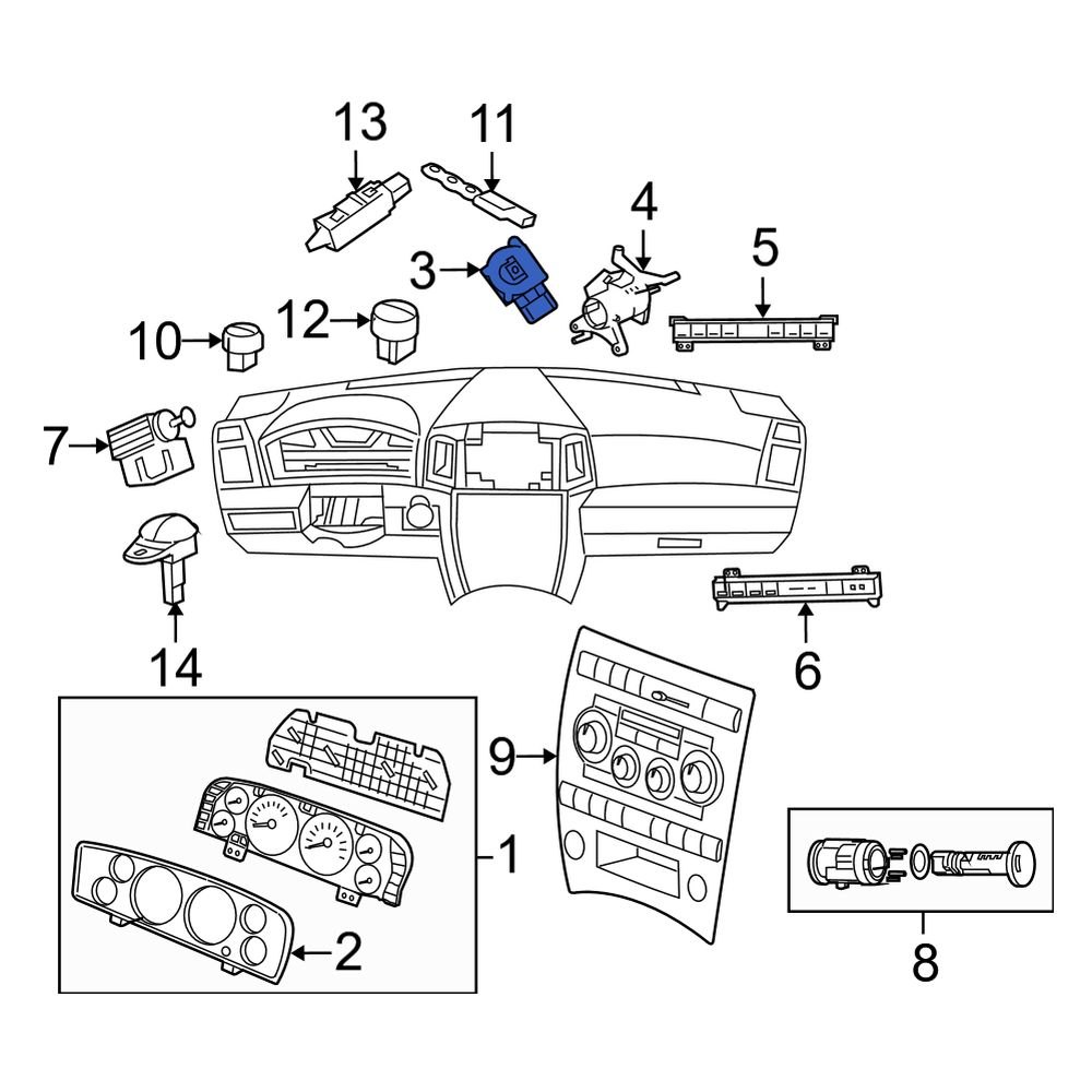 Jeep OE 4685719AI - Ignition Switch