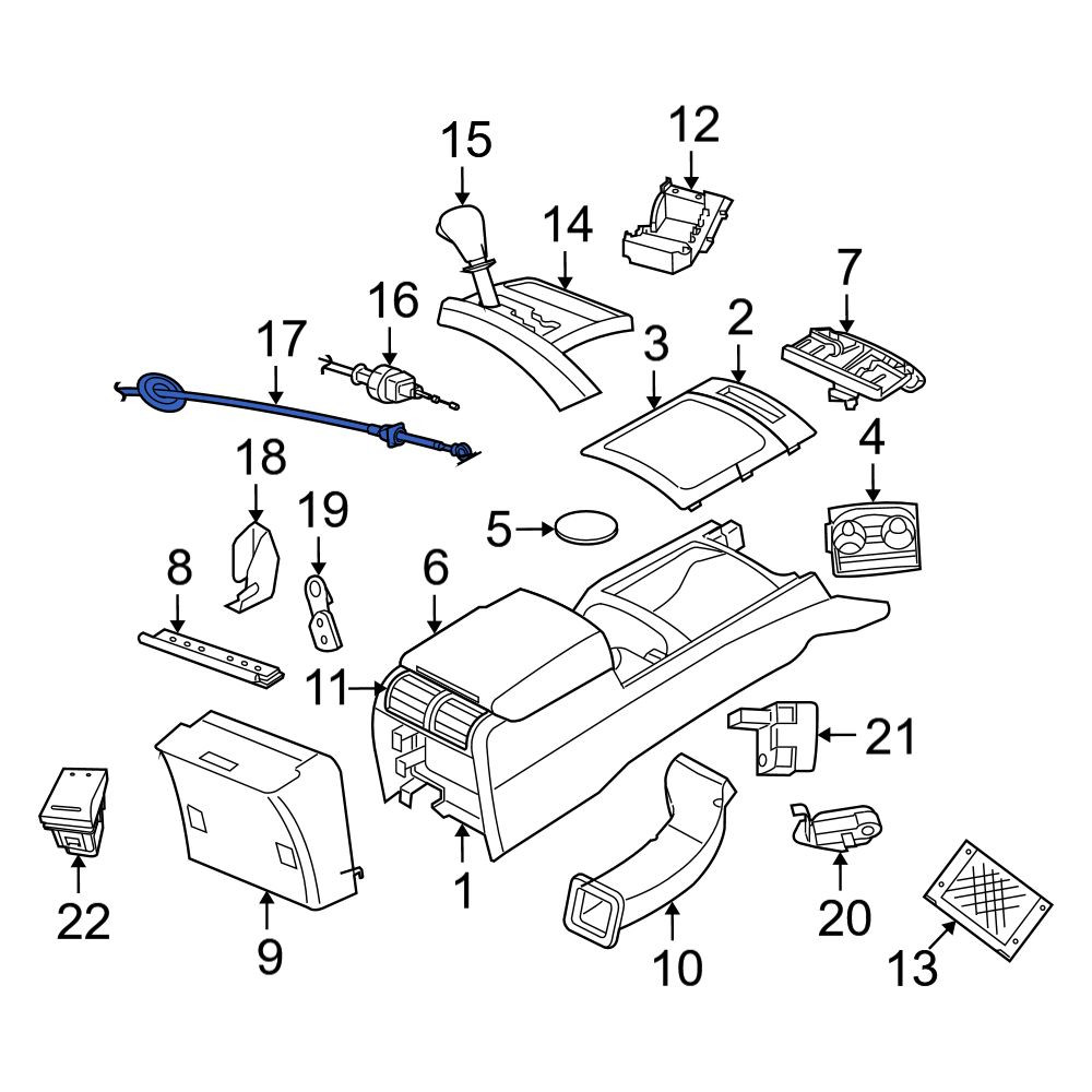 Jeep OE 52109667AE - Automatic Transmission Shifter Cable