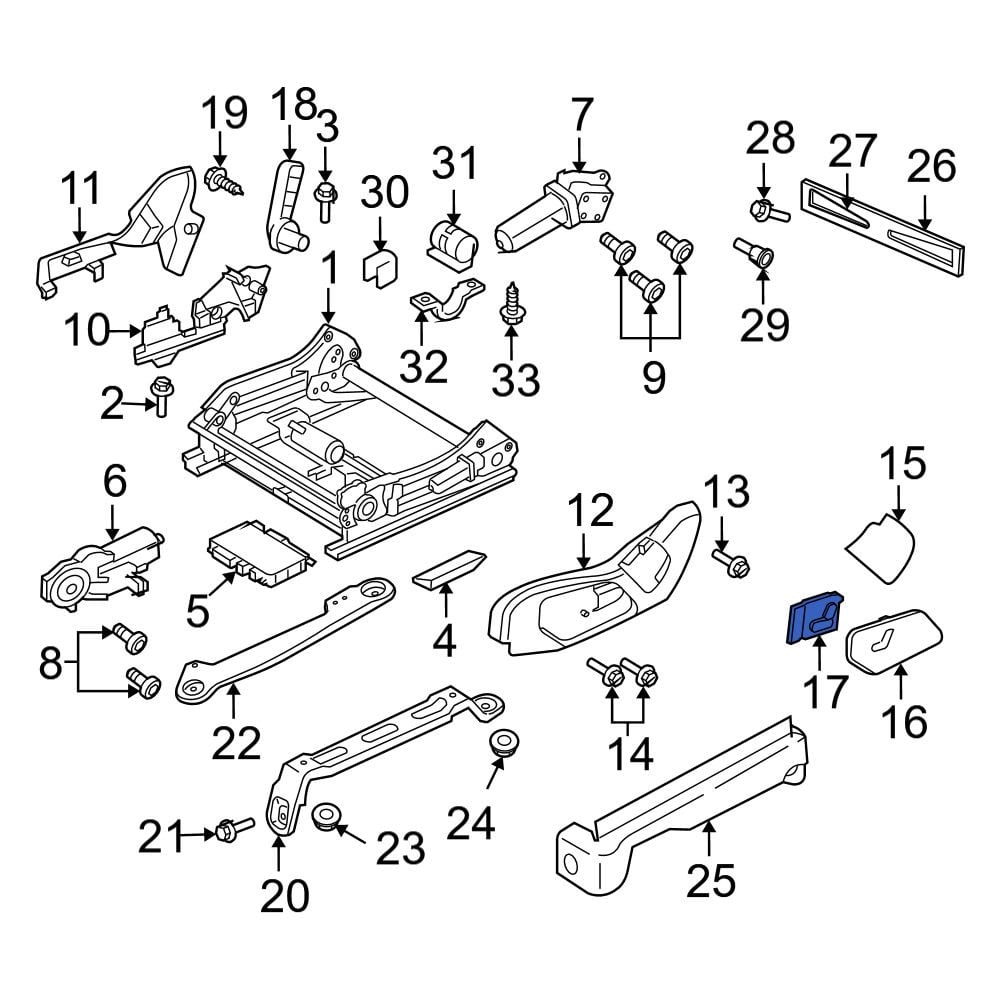 Jeep OE 56049433AG - Front Left Power Seat Switch