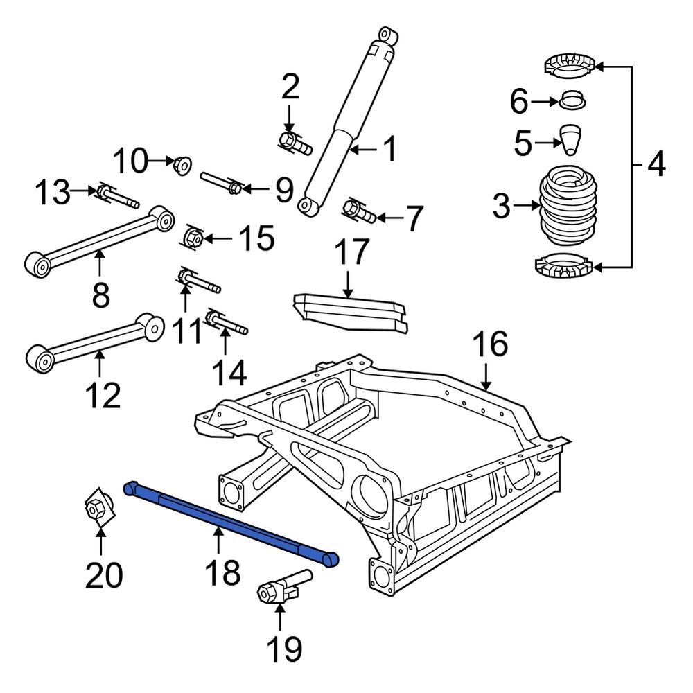 Jeep OE 52089605AD - Rear Suspension Track Bar