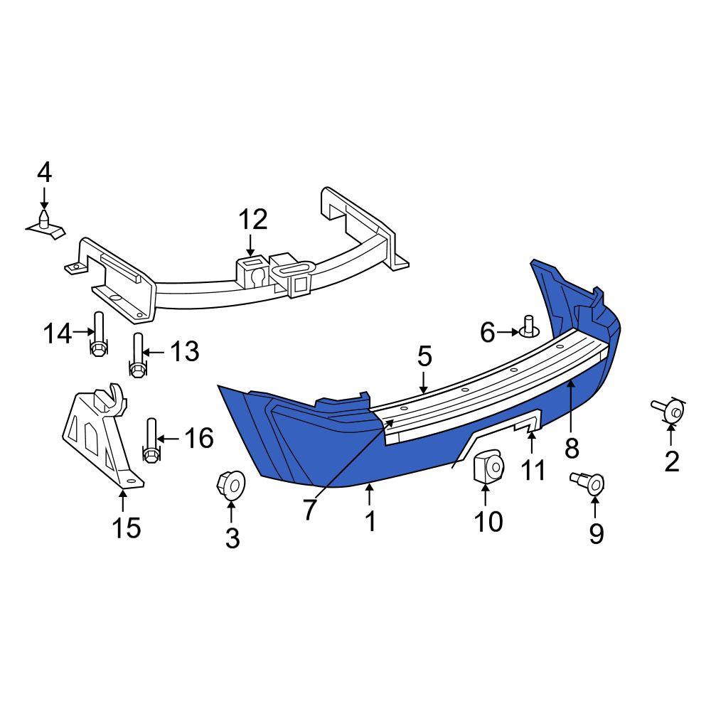 Jeep OE 5159091AA - Rear Bumper Cover