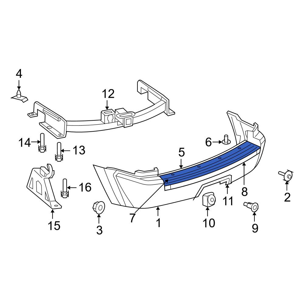 Jeep OE 5159080AA - Rear Bumper Step Pad