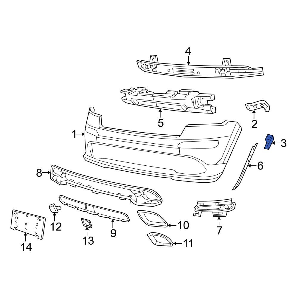 Jeep OE 68306996AA - Front Bumper Impact Bar