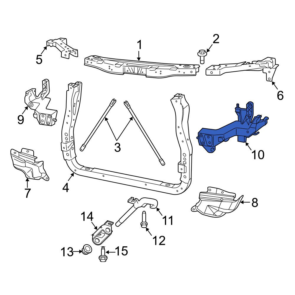 Jeep OE 5156135AA - Left Radiator Support Bracket