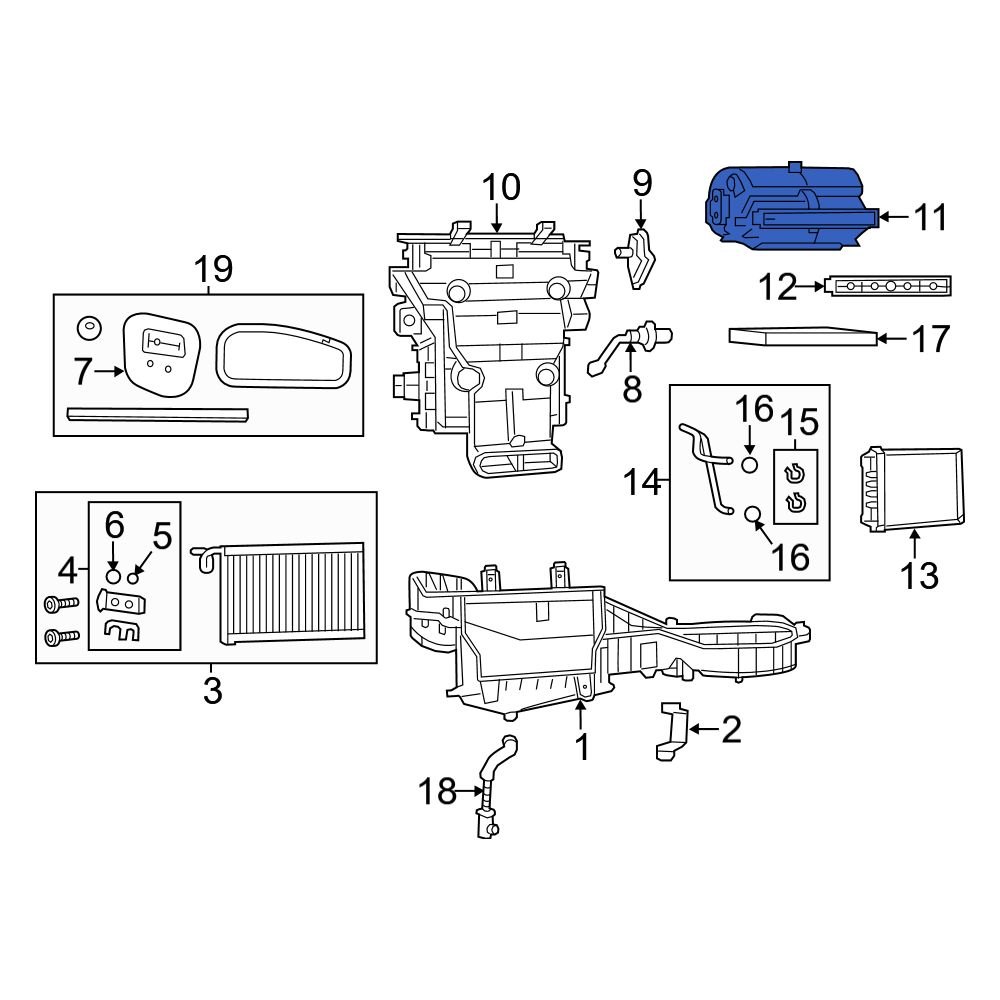 Jeep OE 68079478AB - HVAC Air Inlet Housing