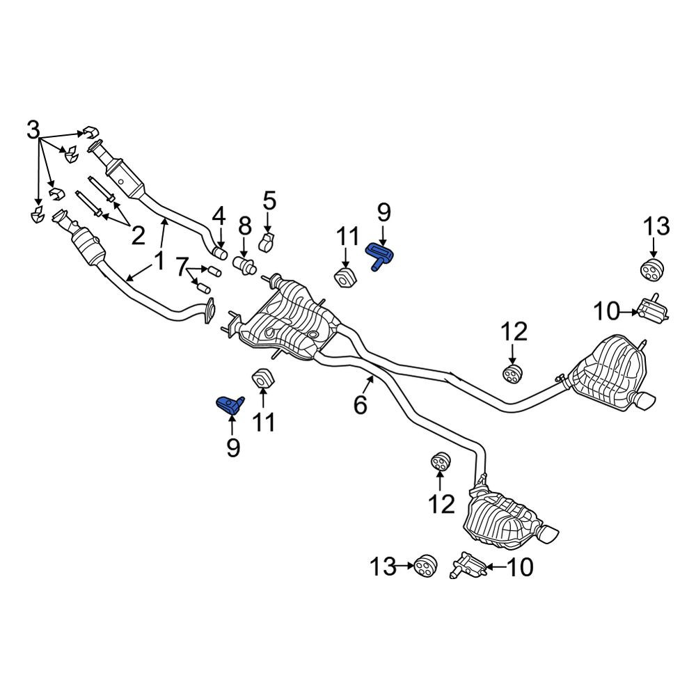 Jeep OE 68056524AC - Right Exhaust System Hanger Bracket