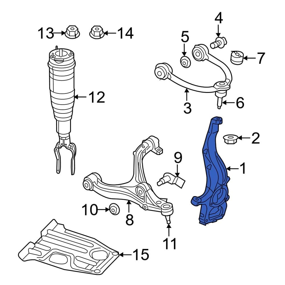 Jeep OE 68022628AD - Front Right Steering Knuckle