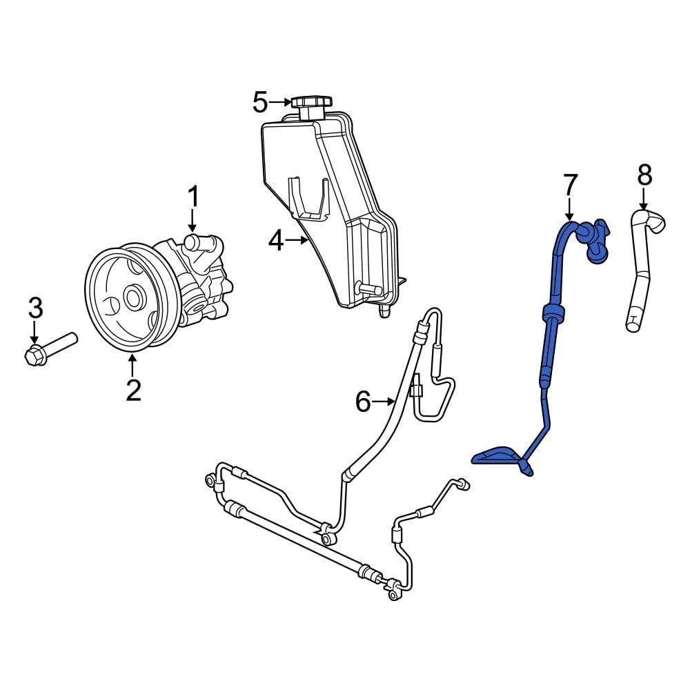Jeep OE 52124650AH - Power Steering Return Hose