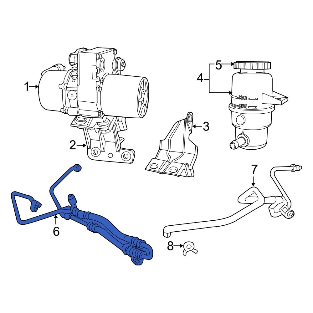 Jeep OE 52124656AH - Power Steering Pressure Hose