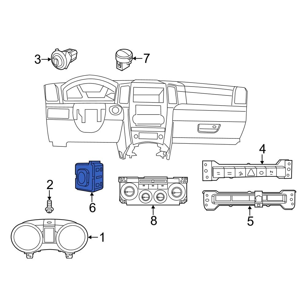 Jeep OE 4602751AA - Rear Back Glass Release Switch