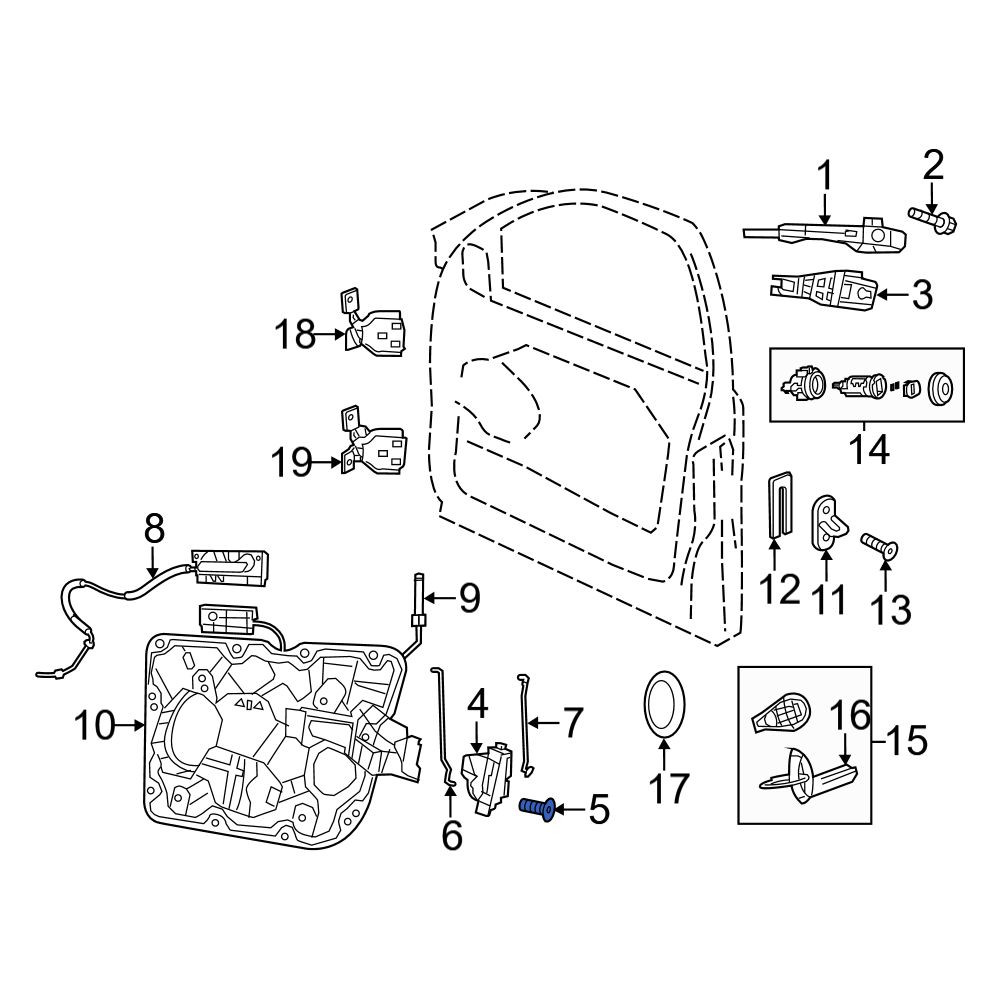 Jeep OE 6511247AA - Door Latch Screw
