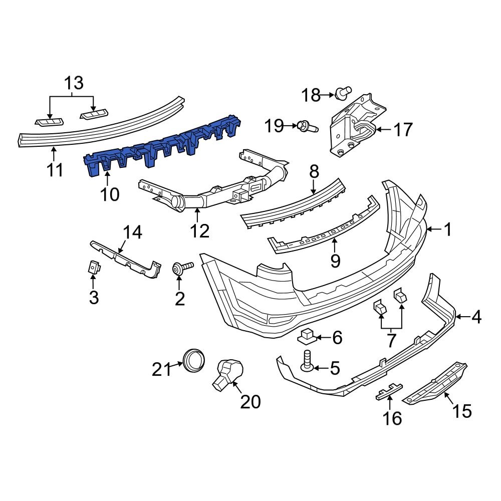 Jeep OE 57010724AE - Rear Bumper Impact Absorber