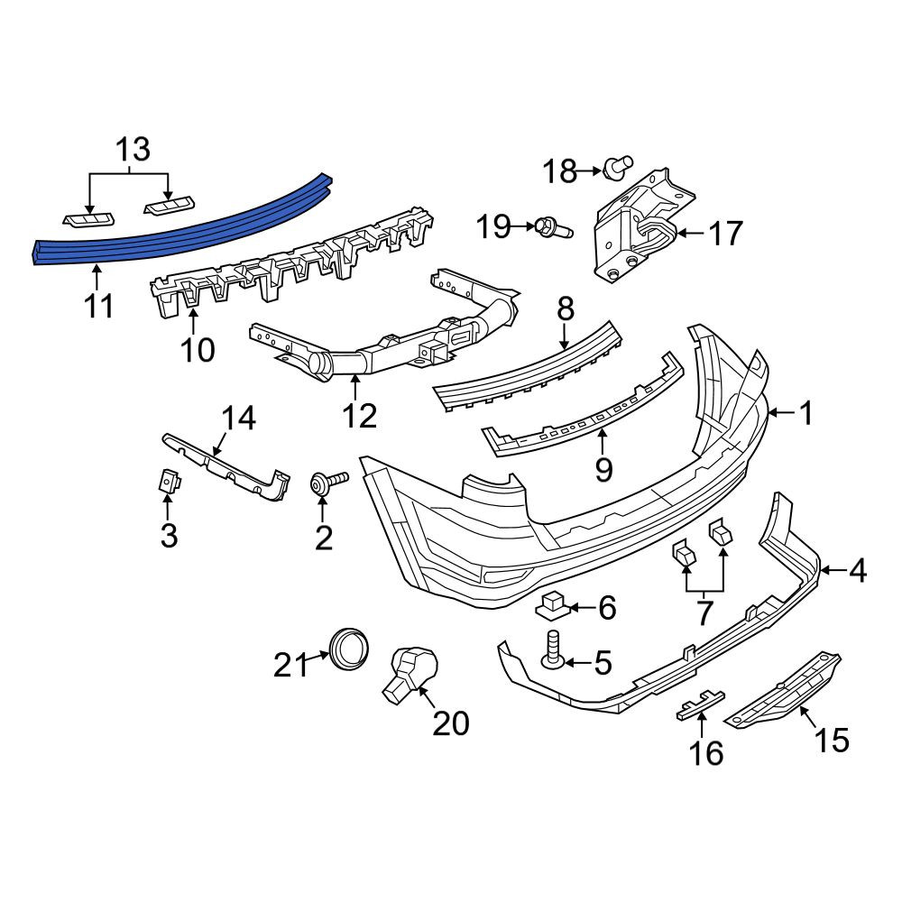 Jeep OE 4578827AL - Rear Bumper Impact Bar