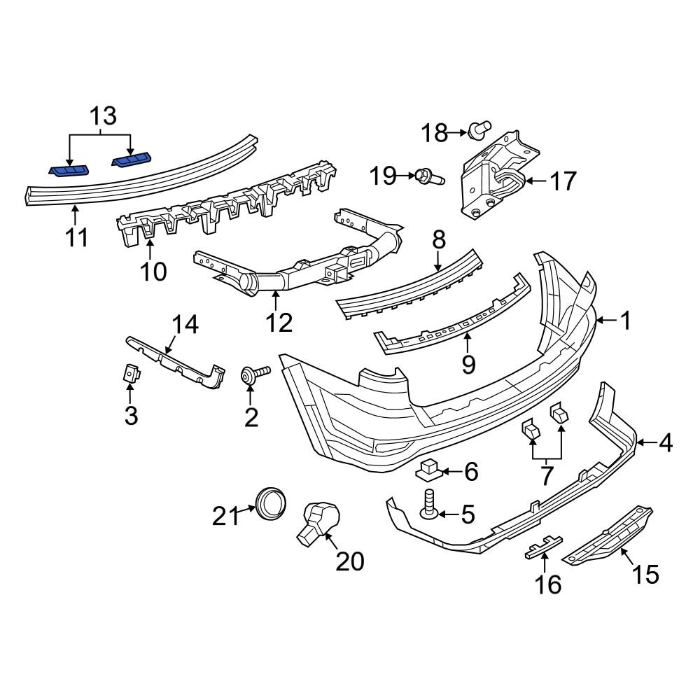Jeep OE 55079164AA - Rear Body Panel Bracket