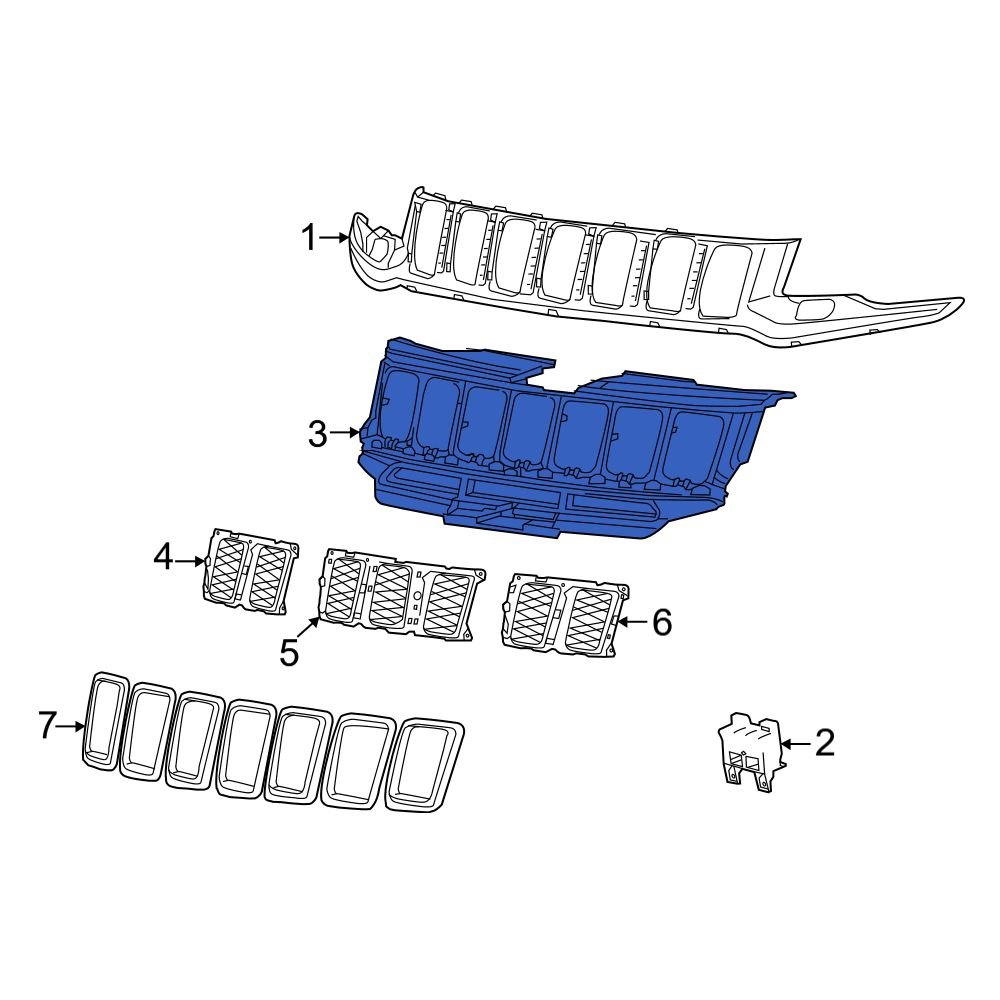 Jeep OE 68258419AC - Front Grille Reinforcement