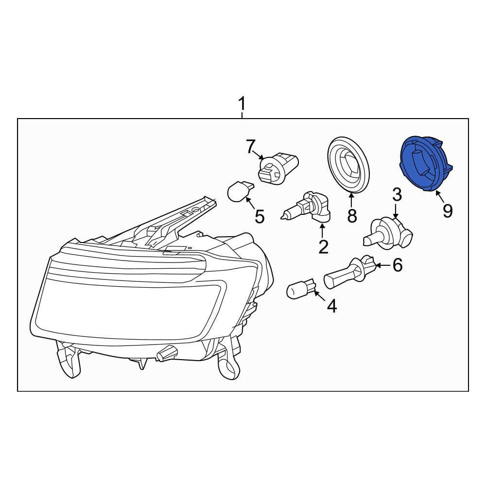 Jeep OE 68354272AA - Front Inner Headlight Bulb Cap