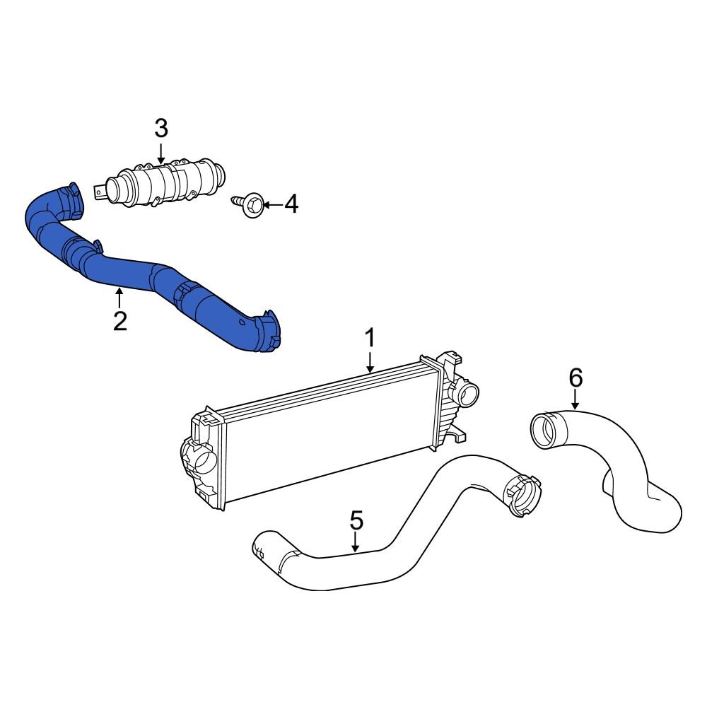 Jeep OE 52014481AG - Front Intercooler Pipe