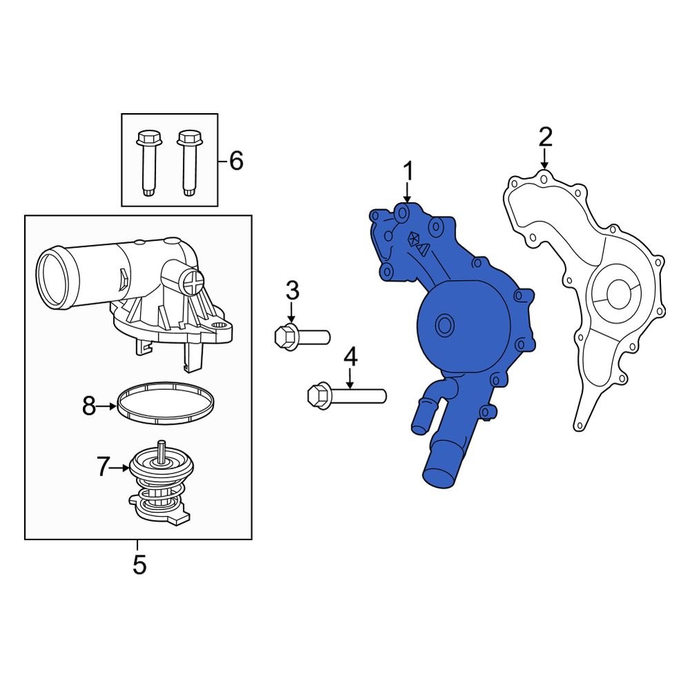 Jeep OE 68311108AE - Engine Water Pump