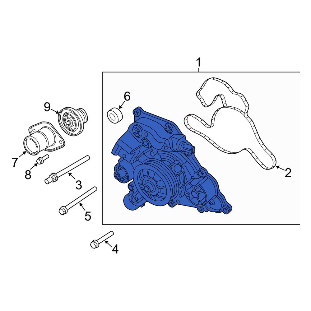 Jeep OE 68311108AE - Engine Water Pump