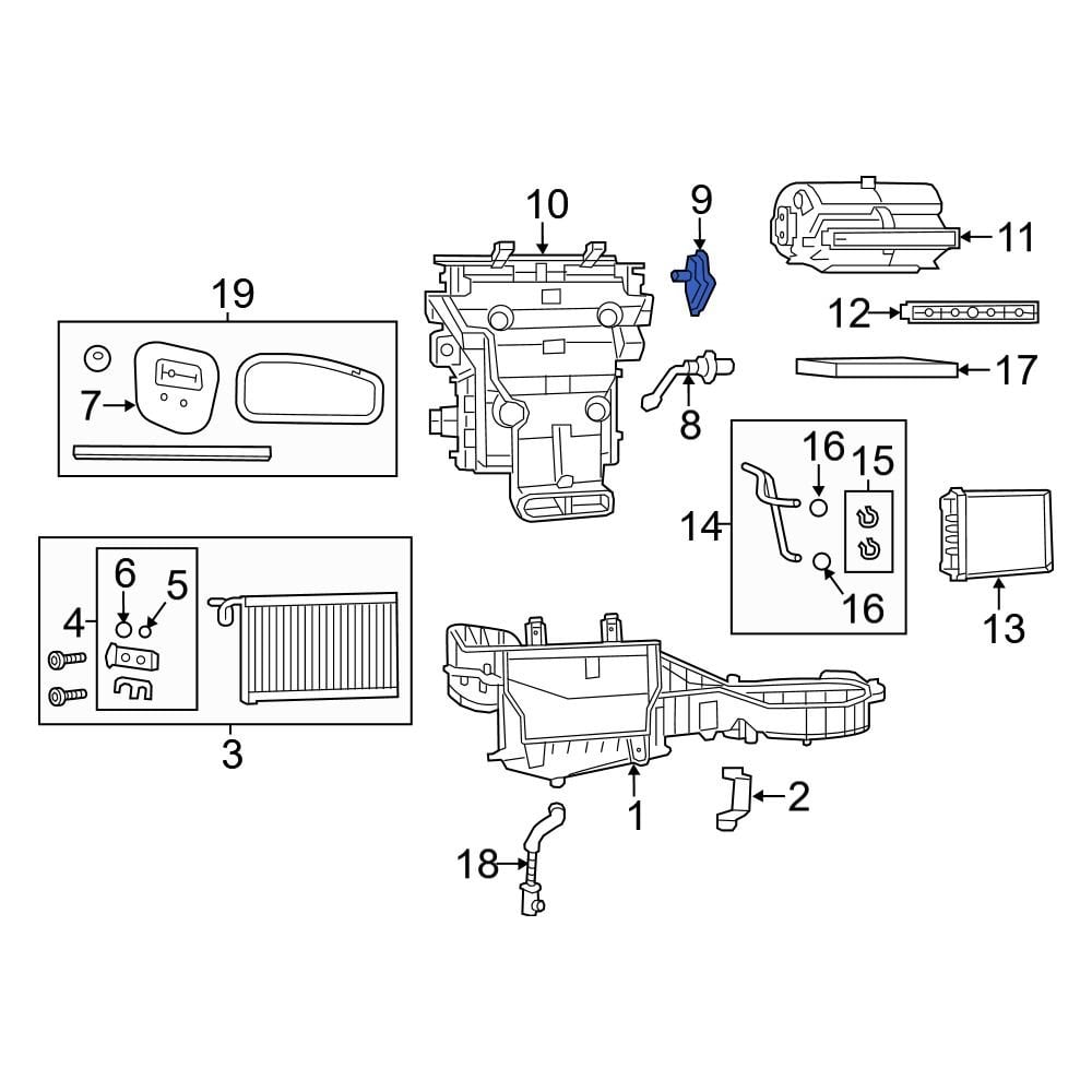 Jeep OE 68224186AA - HVAC Air Inlet Door Actuator