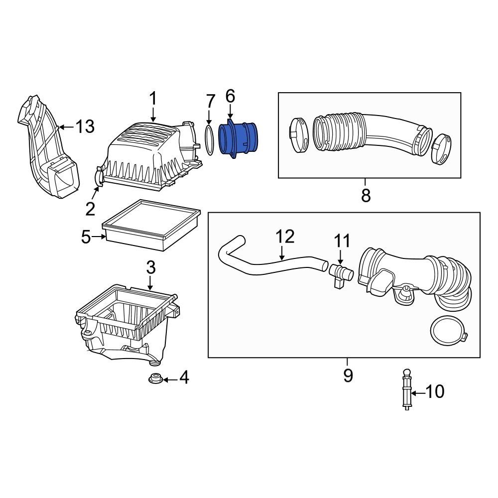 Jeep OE 68151956AB - Mass Air Flow Sensor