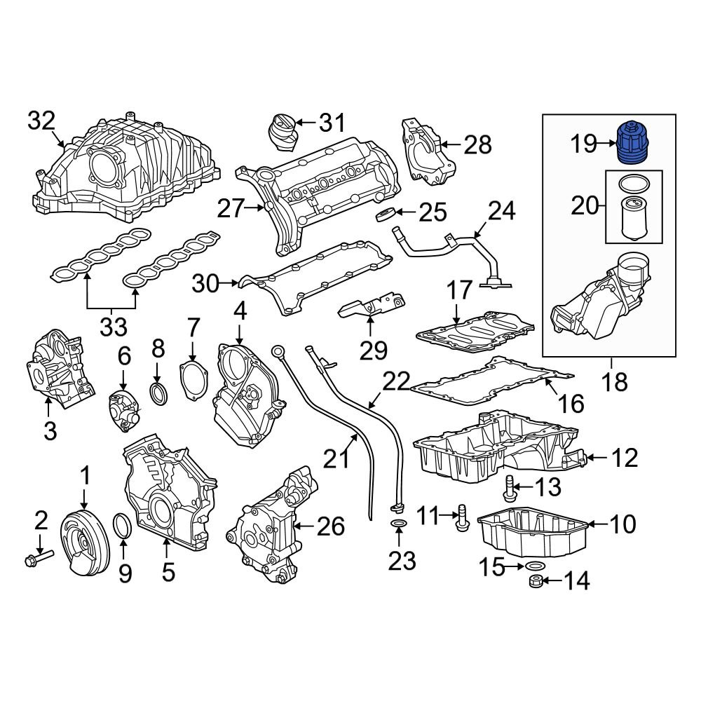Jeep OE 68148345AA - Engine Oil Filter Housing Cap