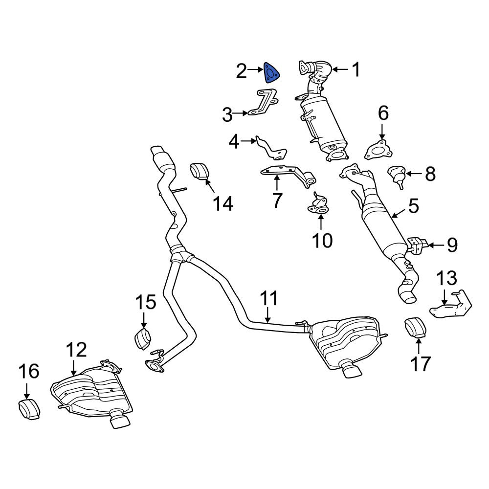 Jeep OE 68146718AA - Front Catalytic Converter Gasket