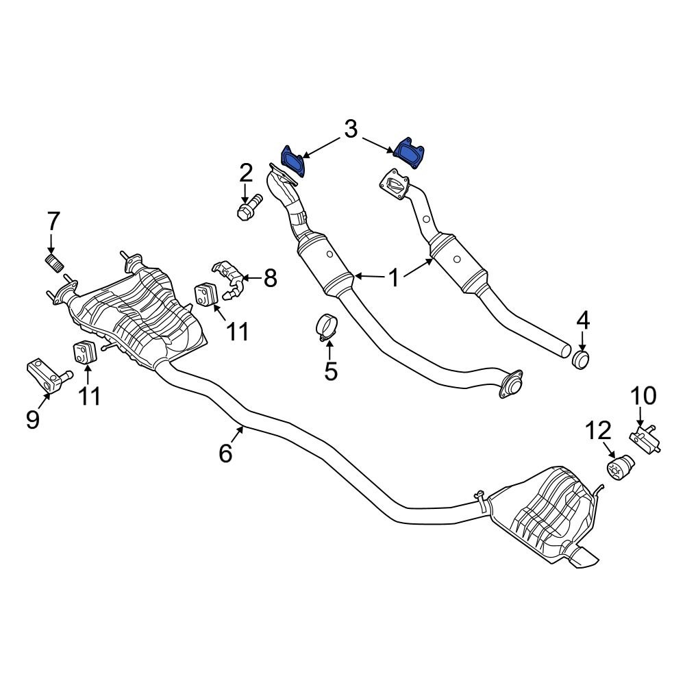 Jeep OE 68093232AA - Front Catalytic Converter Gasket