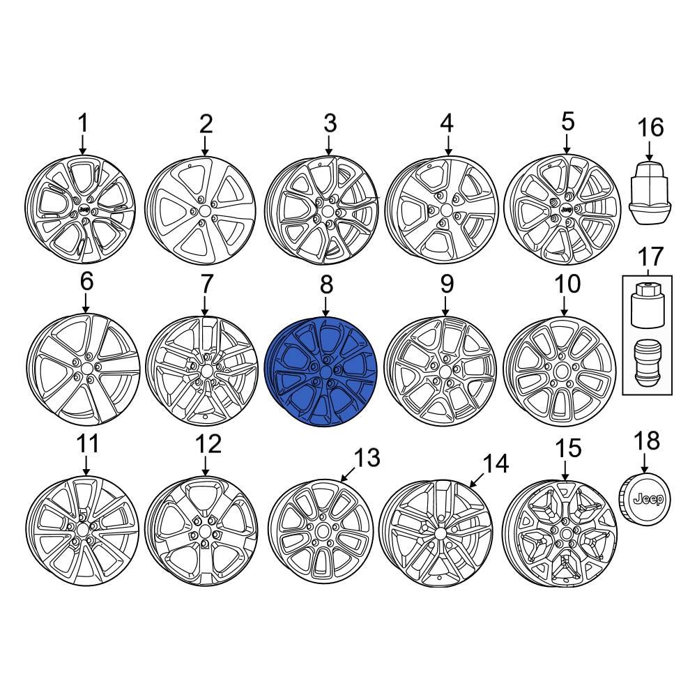 Jeep OE 6QD48DD5AA - Wheel
