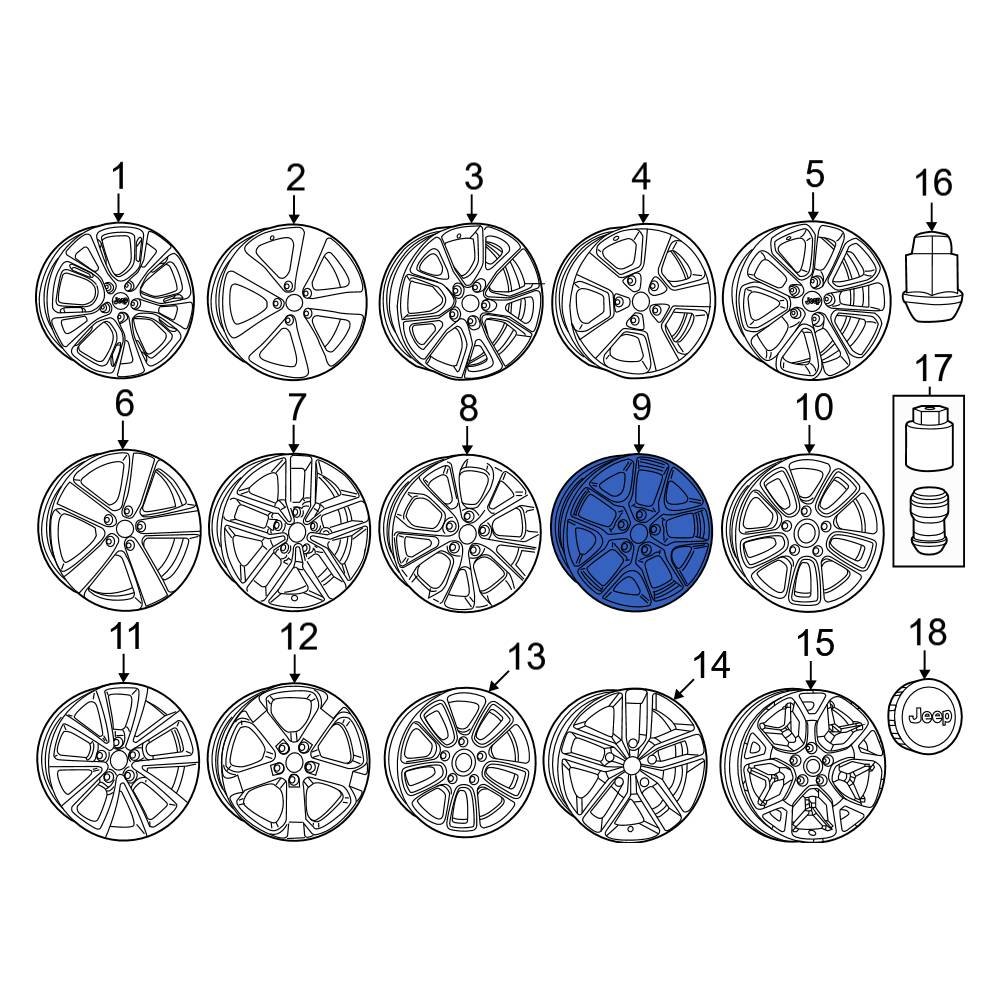 Jeep OE 6SN89MA7AA - Wheel