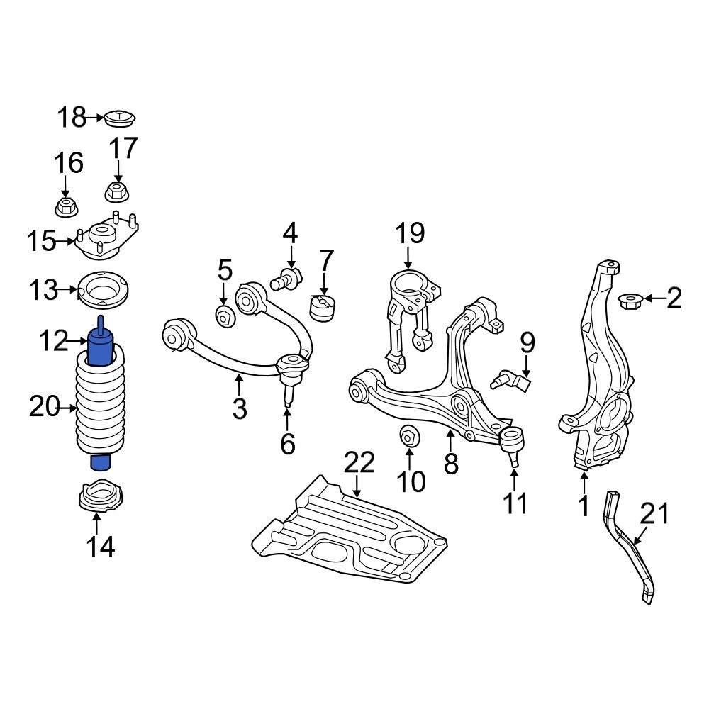 Jeep OE 68231882AC - Front Right Suspension Shock Absorber